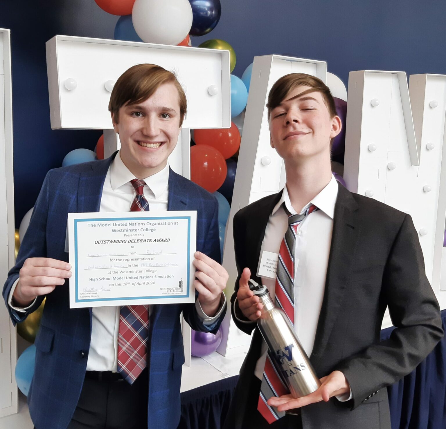Students place at Westminster Model UN conference - Great PA Schools